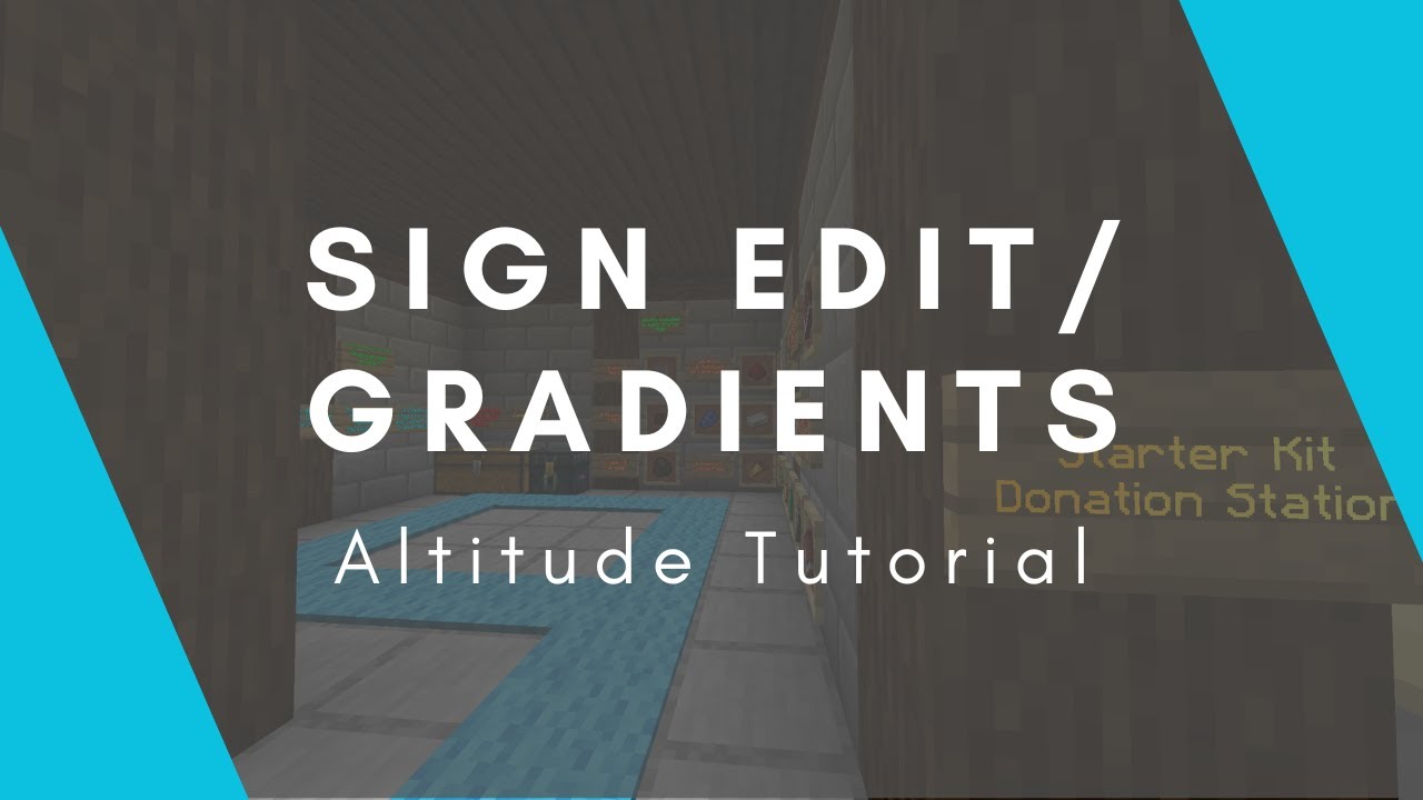 Sign Edit Colours and Gradients Tutorial | Altitude - YouTube