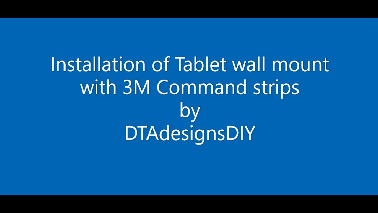 Tablet wall mount 3M installation instructions - YouTube