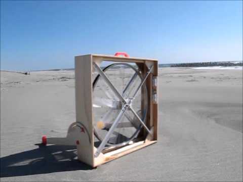 bicycle wheel portable wind generator/ポータブル風力発電機 - YouTube