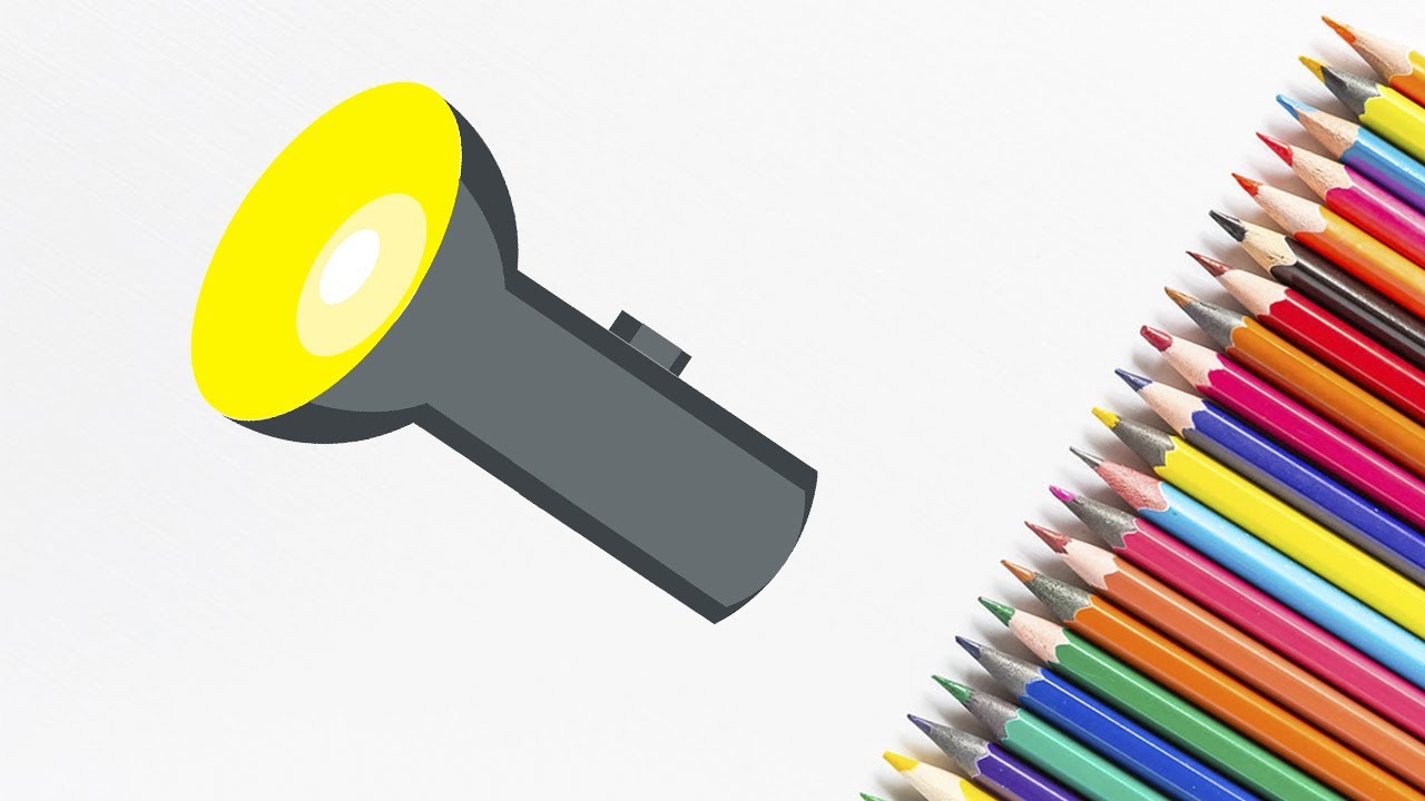 Torch 🔦 Drawing, Painting and Coloring for kids and toddlers| Draw ...