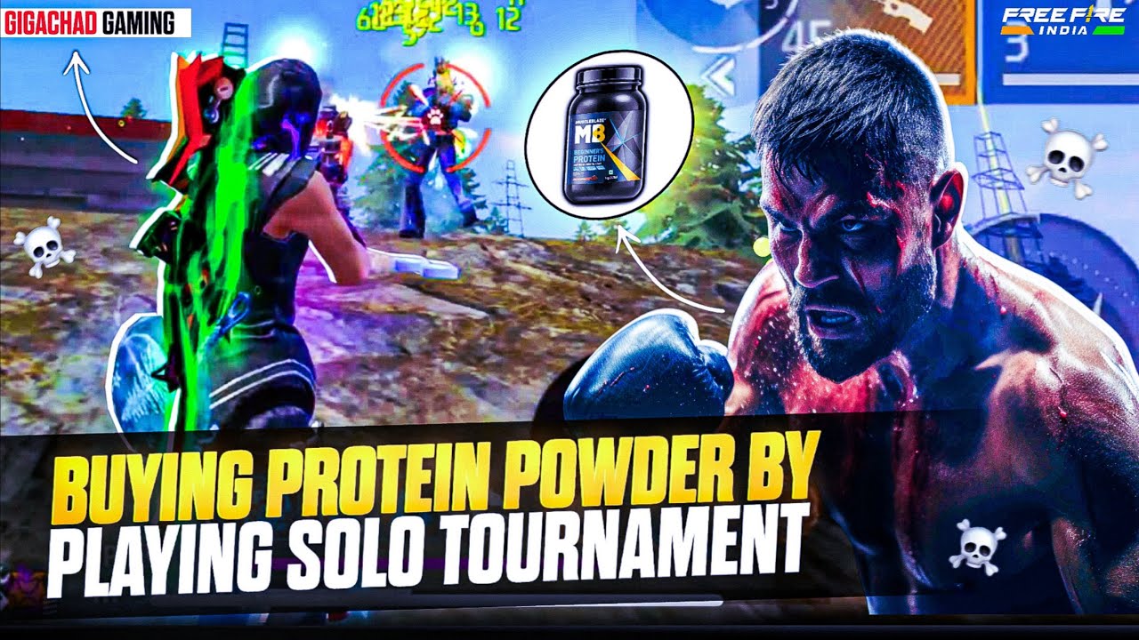 Buying Protein Powder 💥 By Playing Solo Free Fire Tournament💀# Day1 ...