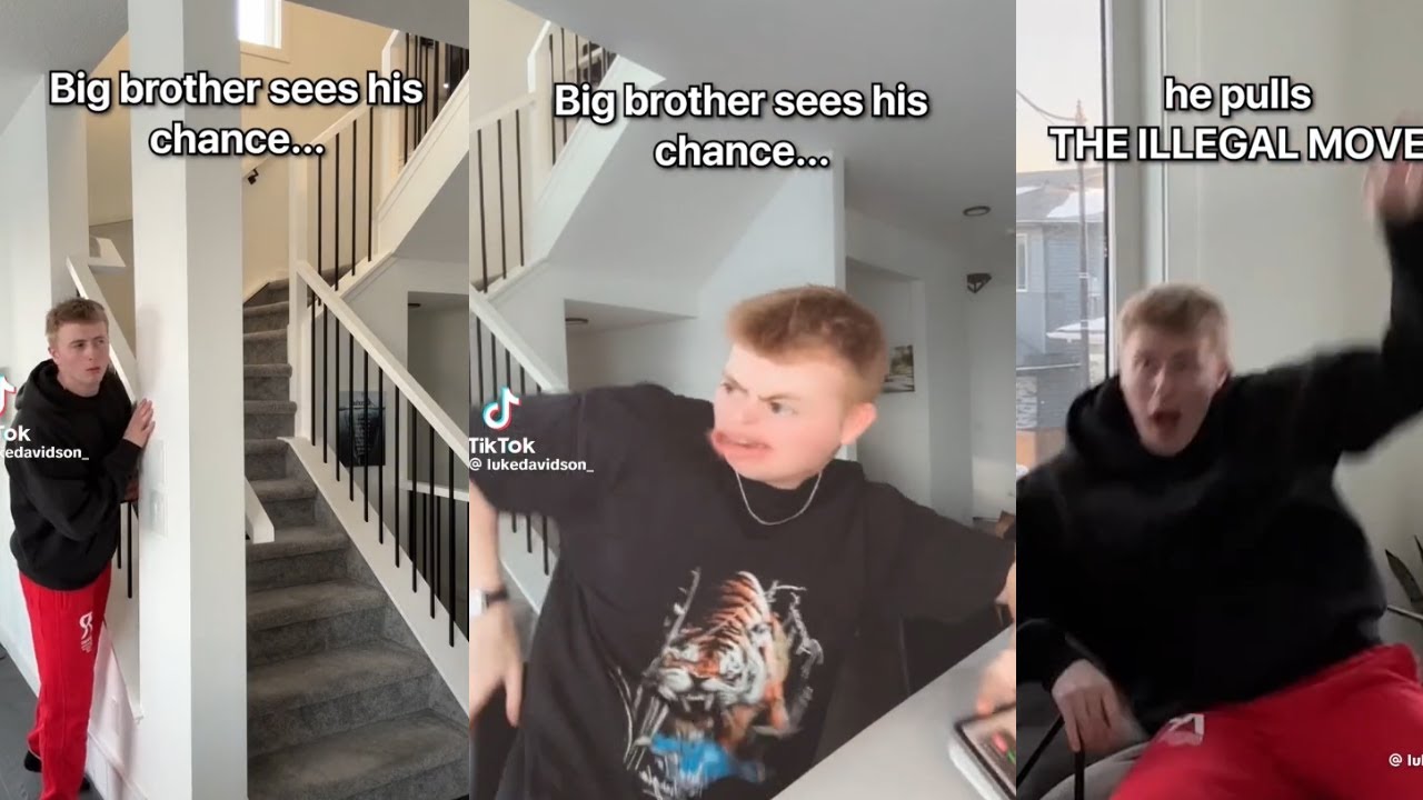 LUKE DAVIDSON FUNNY Compilation №216 / when your little brother pulls ...