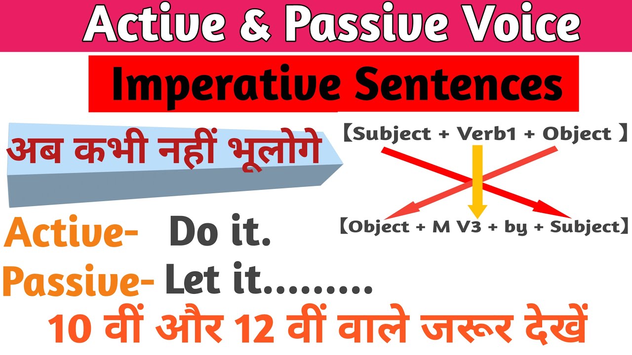 Active & Passive | Imperative Sentences|English Grammar - YouTube
