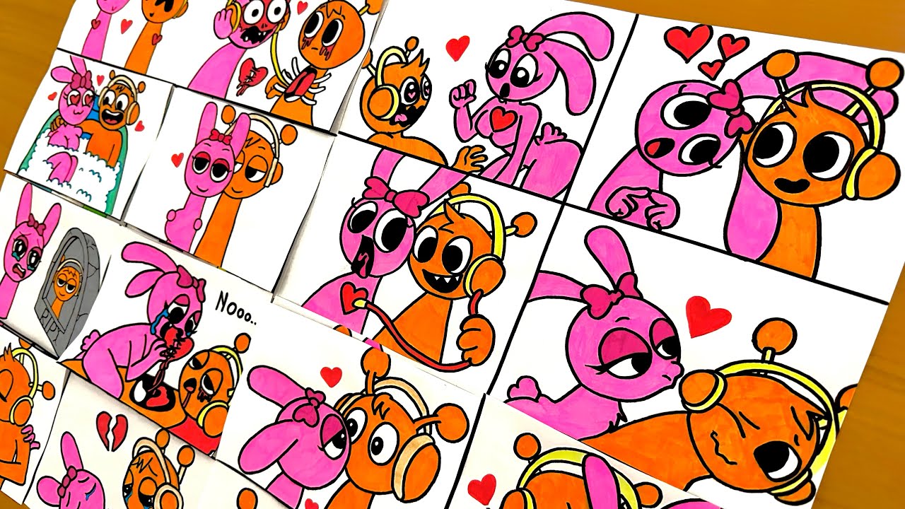 Como Dibujar Incredibox Sprunki Oren x Pinko FULL Historia de Amor🧡 ...