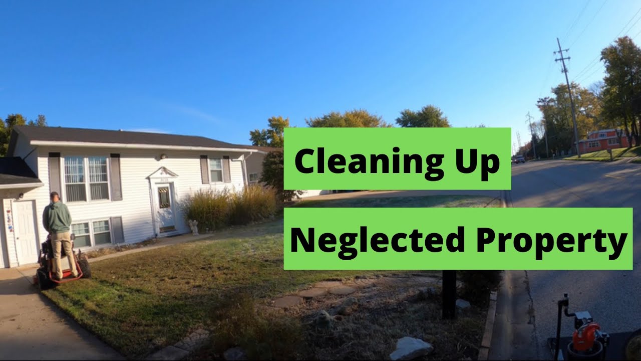 Uncovering Overgrown Walkway - Property Cleanup - YouTube