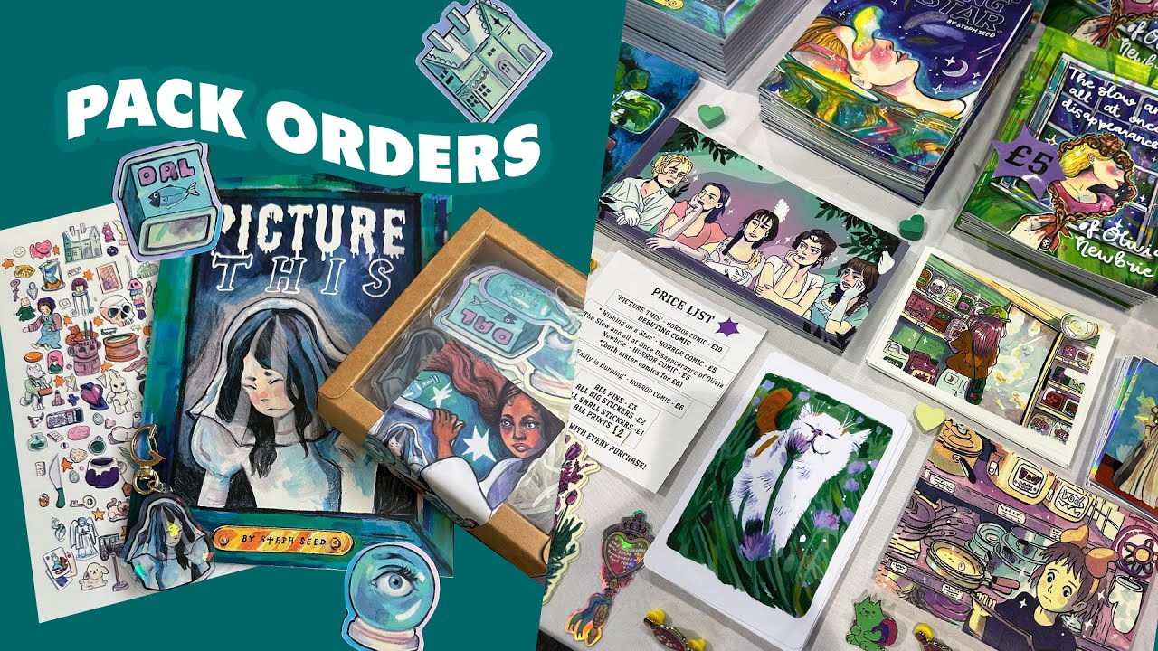 MASSIVE PACKAGING VLOG! Packing the kickstarter rewards! Stickers ...