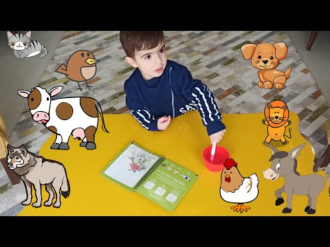 SİHİRLİ KİTABIMIZI SULU KALEMİMİZLE BOYADIK / We made watercolor with (Eğlenceli çocuk videosu)