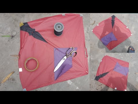 Damage Kite Flying With Ties & Knot's || Patang , Kite , Gudda , Thread ...
