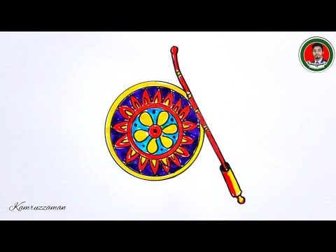 How to draw hand fan step by step || Hand fan design || Hand fan ...