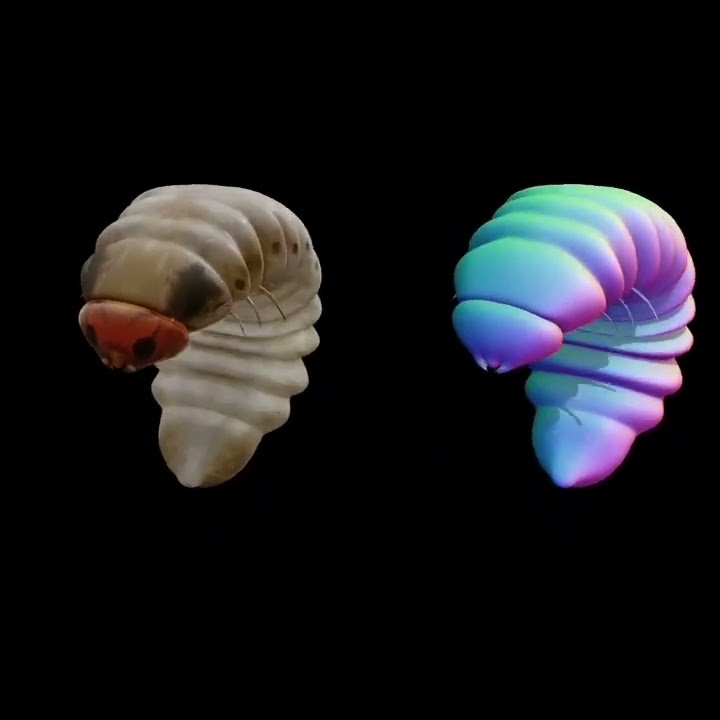 3D worm modeled. textured and animated on Blender - YouTube