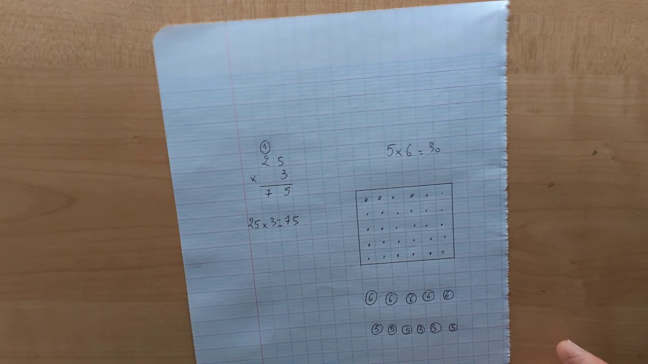 Comment poser une multiplication par un nombre à 2 chiffres? - YouTube