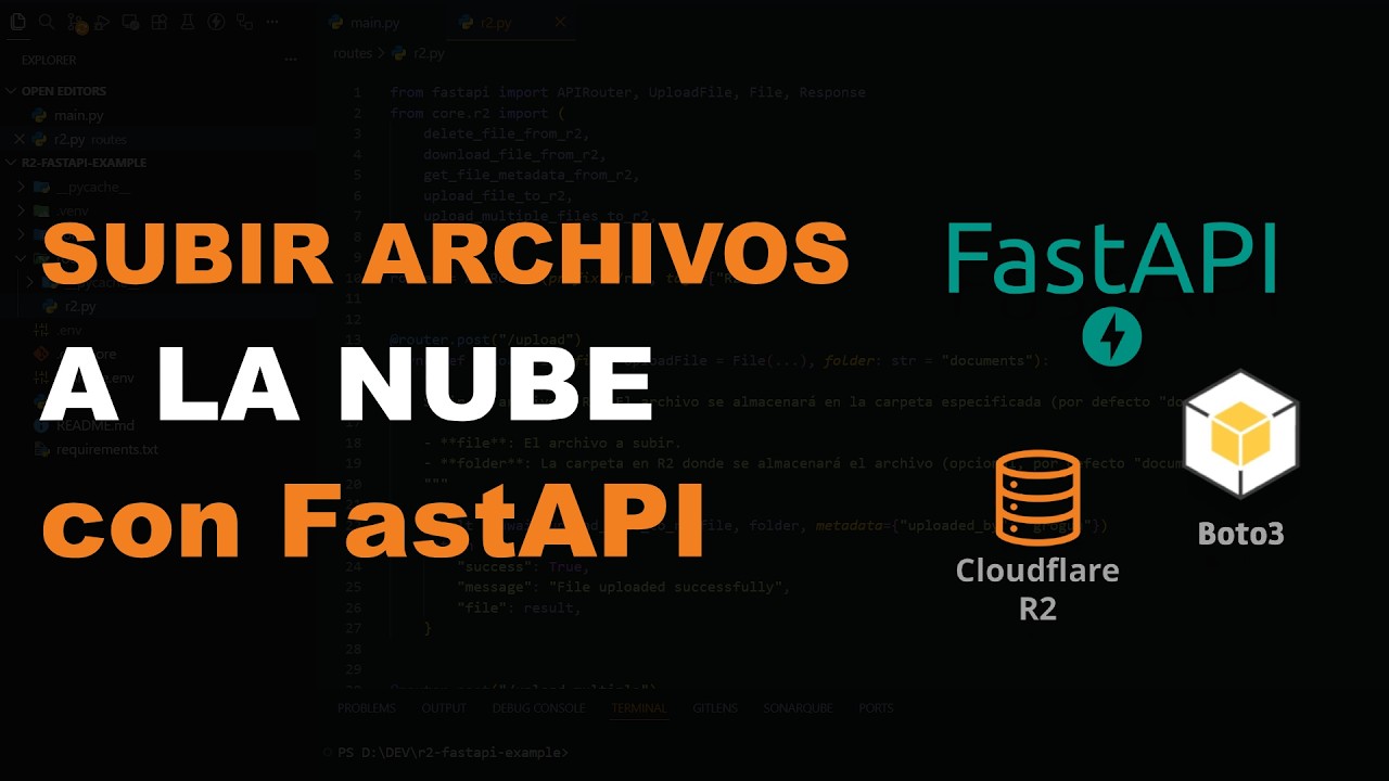 Subir archivos a Cloudflare R2 con FastAPI (Python + Boto3) - YouTube