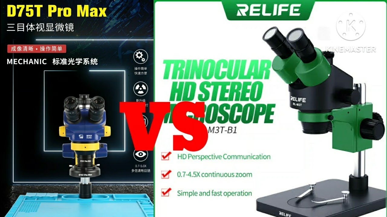 Mechanic D75T PRO MAX 0.5x VS Relife M3T 0.7x Microscope clarity and ...