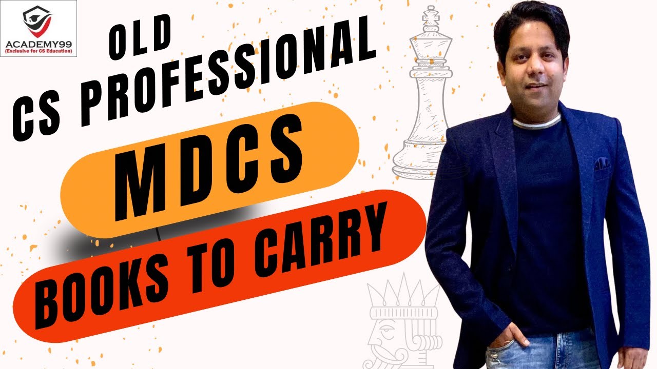 BOOKS TO CARRY FOR MDCS PAPER 📝 😇CS PROFESSIONAL 😇 OPEN BOOK 🙏 - YouTube