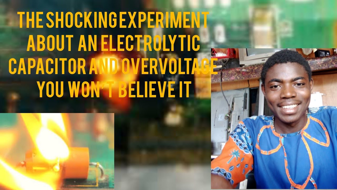 shocking over voltage across electrolytic capacitor - YouTube