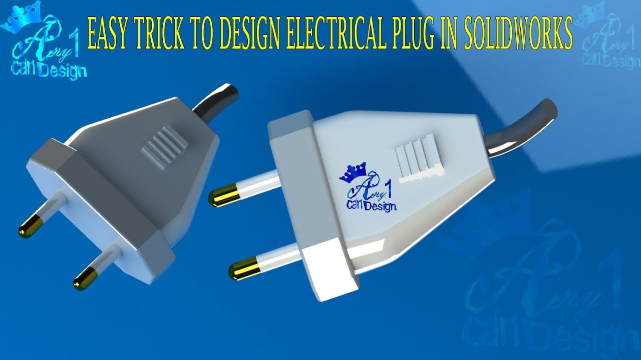 Easy trick to design Electrical Plug in solidworks | इलेक्ट्रिकल प्लग ...