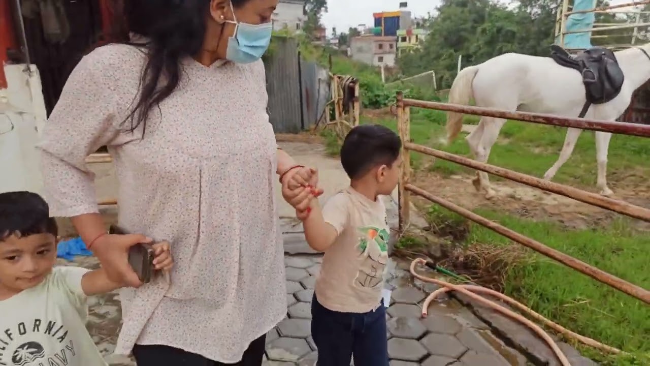 Horse riding (Kids playing) Sep 03 2022 - YouTube