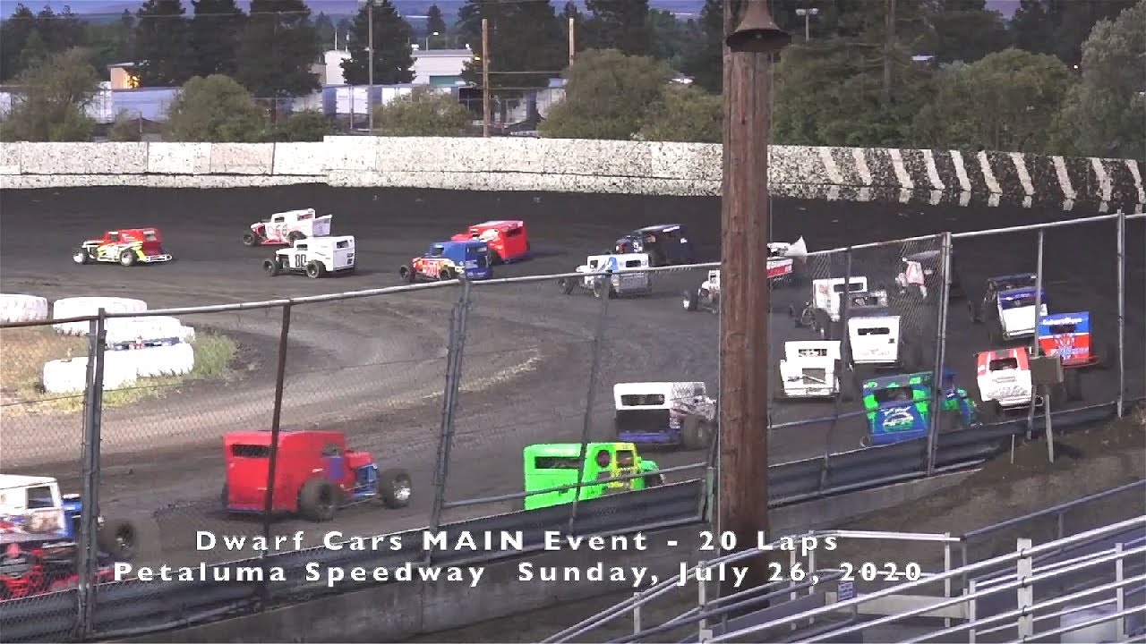 Dwarf Cars MAIN 7-26-20 Petaluma Speedway - YouTube