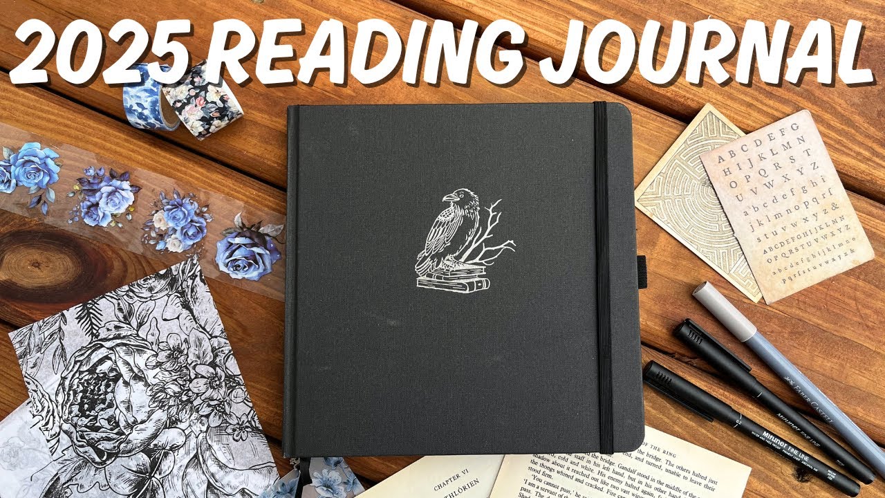 2025 Reading Journal Setup - Simple Grids and Collage Spreads - YouTube