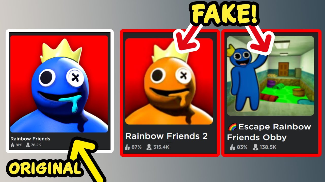 Ich habe 8 FAKE RAINBOW FRIENDS Spiele getestet! Rainbow Friends 2 ...