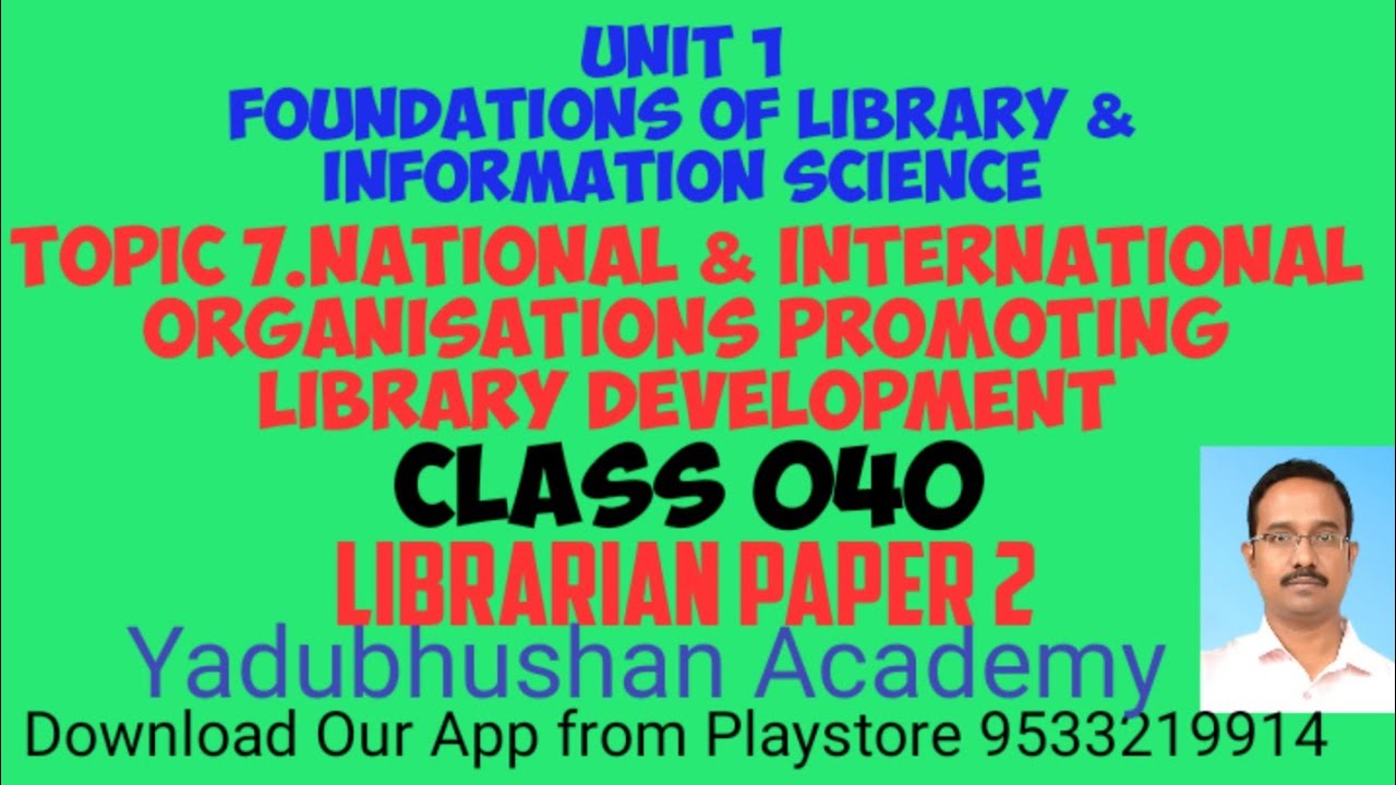 Librarian Online Classes Unit 1 Foundations of Library & Information ...