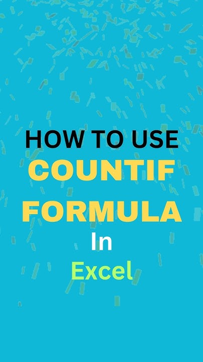 Learn how to use COUNTIF formula in Excel #countifs #countif #excel #exceltips #exceltricks ...
