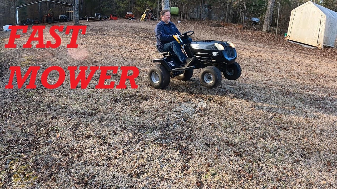 Pulley Swapped Fast Riding Mower! Murray Race or Mud Mower? - YouTube