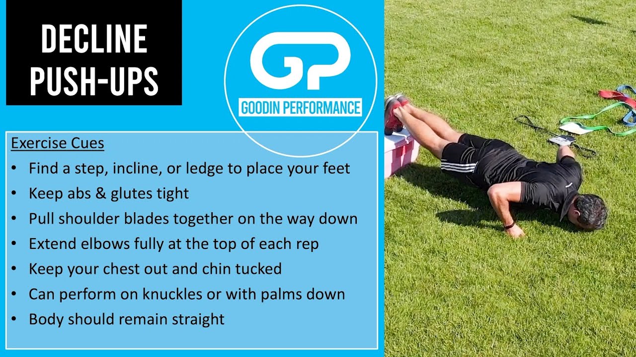 Decline Push-ups: Exercise Demonstration - YouTube