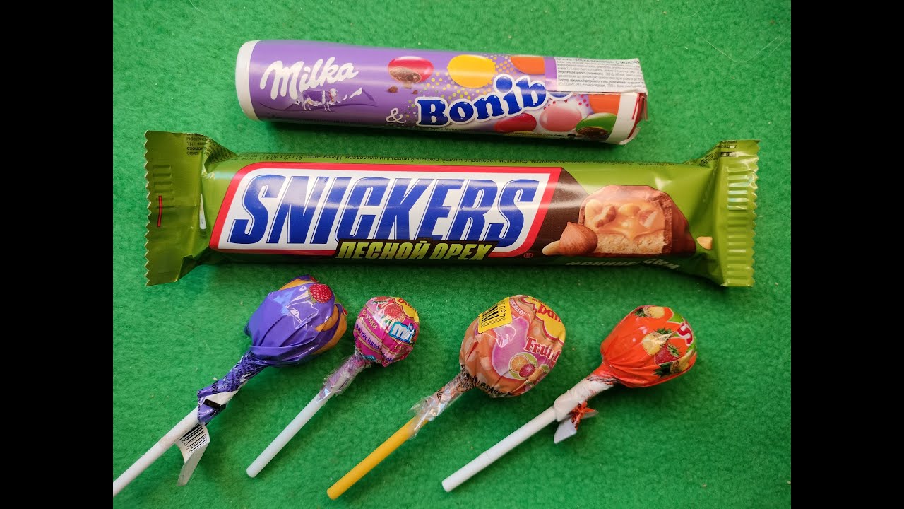 🍭 Many candies. 🍭 Sweets unboxing! Big Snickers, Chupa Chups and ...