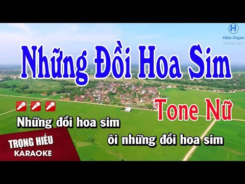 Karaoke Những Đồi Hoa Sim Tone Nữ Nhạc Sống | Trọng Hiếu.