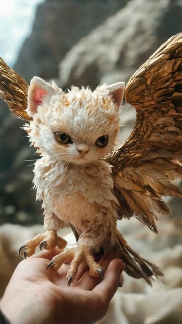 Kitten-Eagle Hybrid: The Ultimate Cute & Fierce Mashup! 🐱🦅 #Shorts # ...