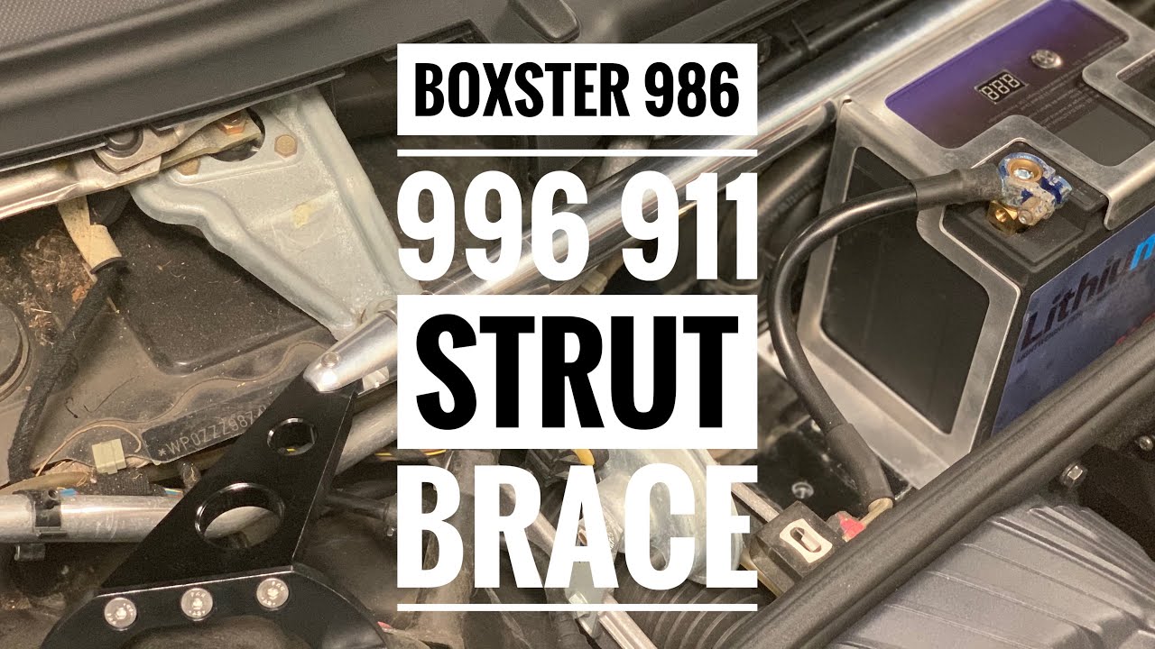 Porsche Boxster 986 or 911 996 Front Strut Brace Install - YouTube