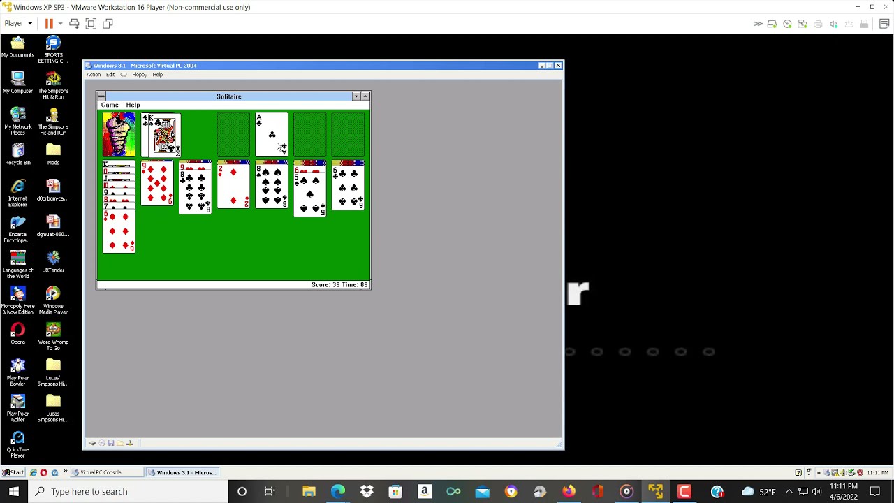 Windows 3 1 In Microsoft Virtual Pc 2004 In Windows XP SP3 In Vmware ...