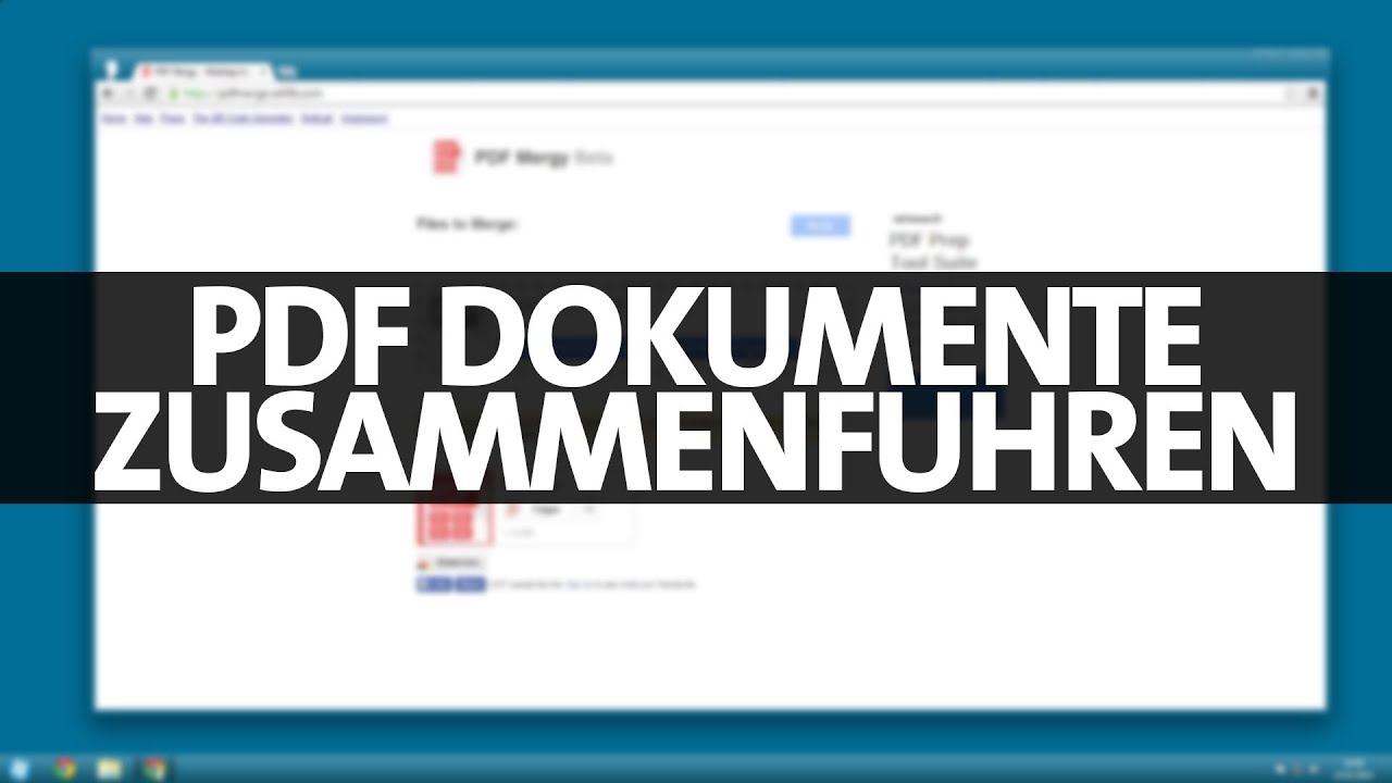 WEB #017 - Mehrere PDF Dokumente zusammenführen (PDF Merge) - YouTube
