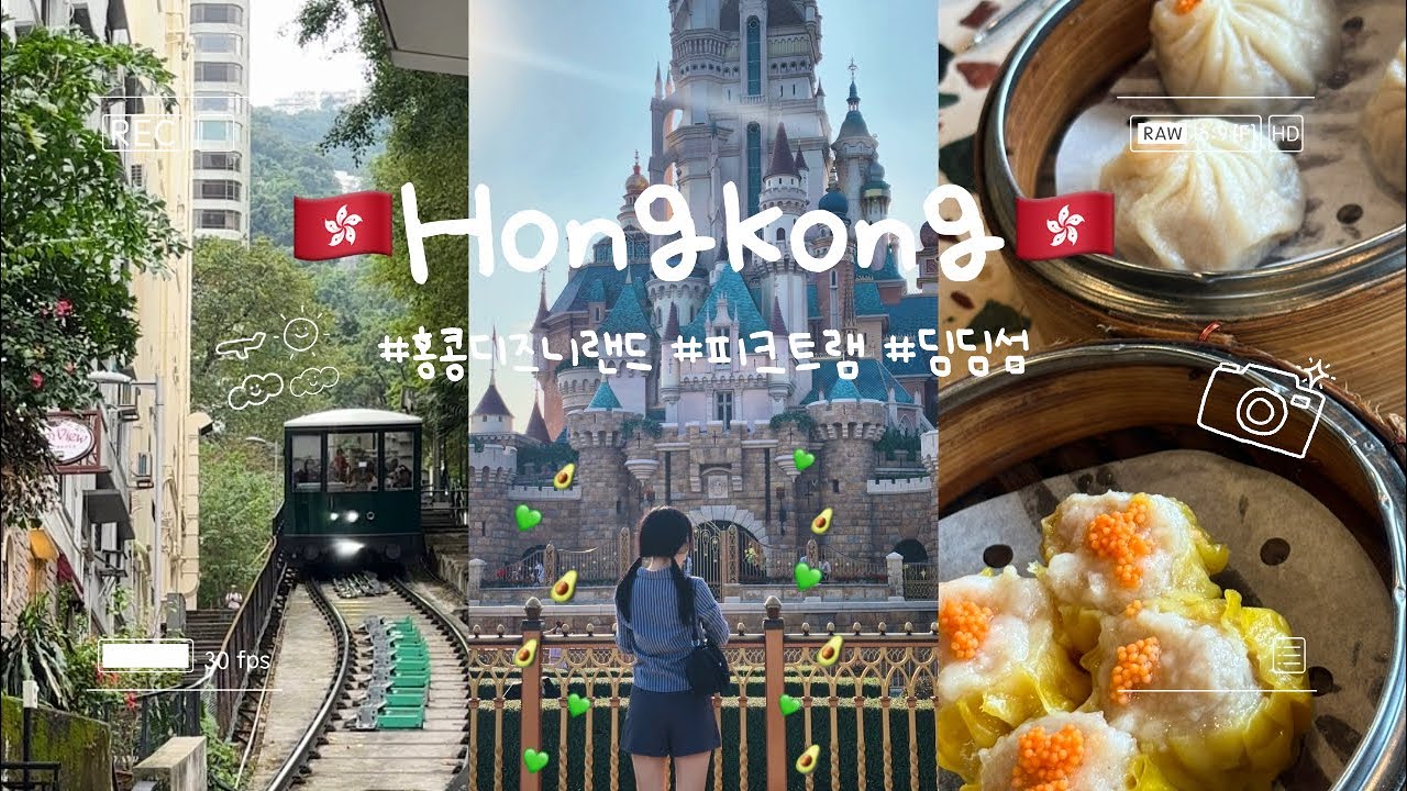 Hongkong 체감상 1박 3일의 홍콩여행 브이로그🇭🇰 홍콩 디즈니랜드디즈니랜드 간식먹거리어트랙션 홍콩맛집