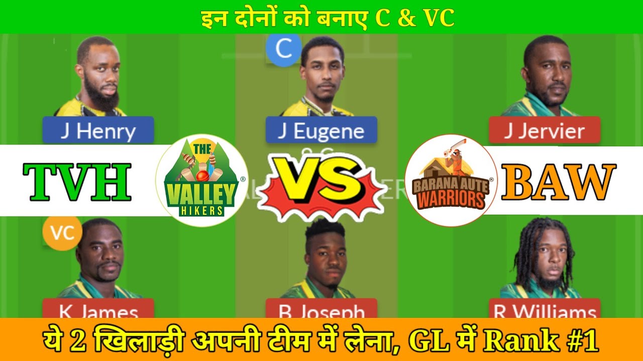 TVH vs BAW dream11 prediction | TVH vs BAW today match prediction | TVH ...