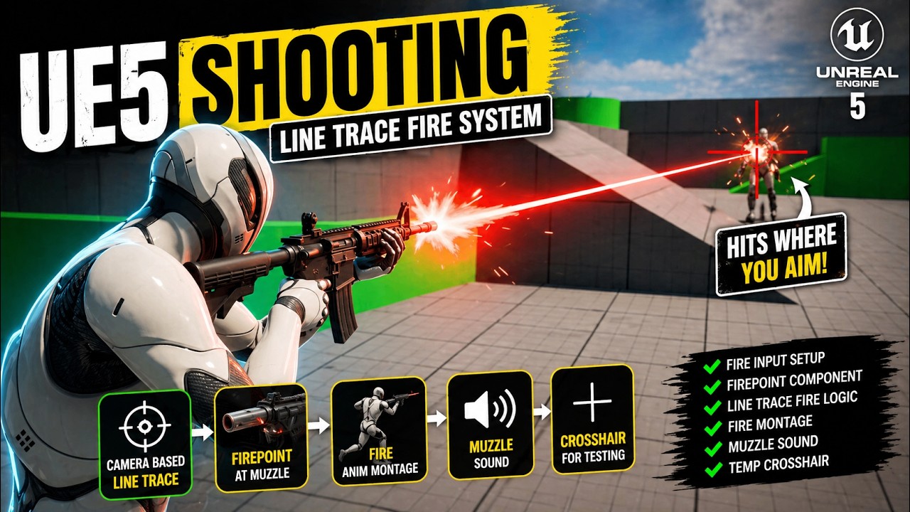 UE5 Weapon System – Line Trace Shooting, FirePoint and Fire Montage ...