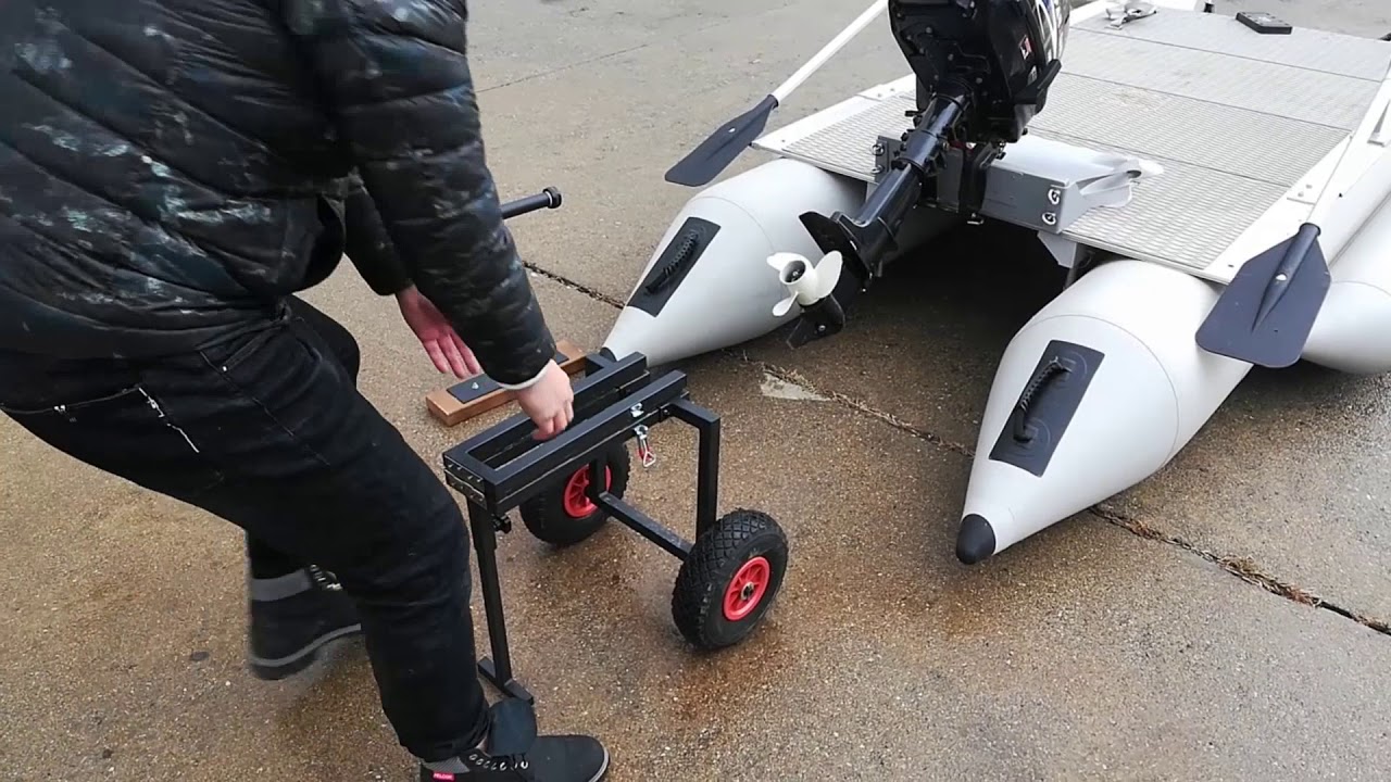 How to using AQUOS Outboard Motor Trolly ? - YouTube