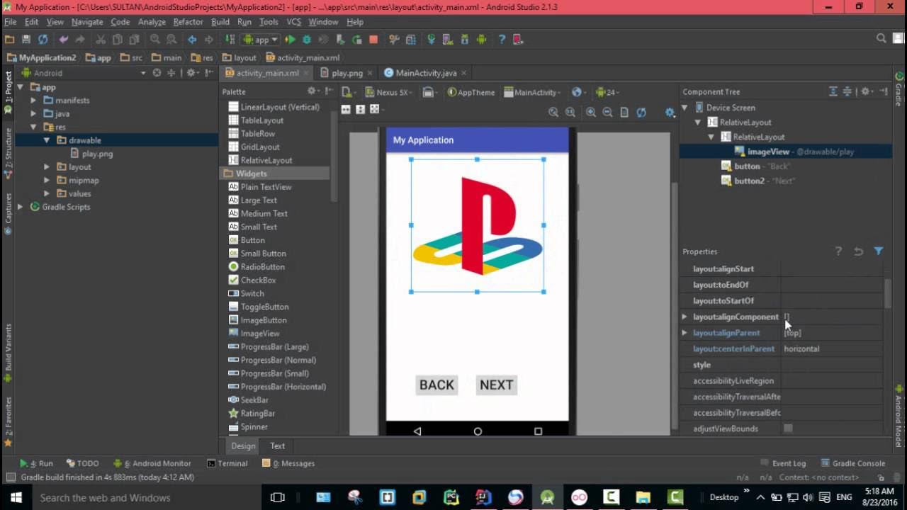 ScaleType Attribute in Android Studio - puting images in center #88 - YouTube
