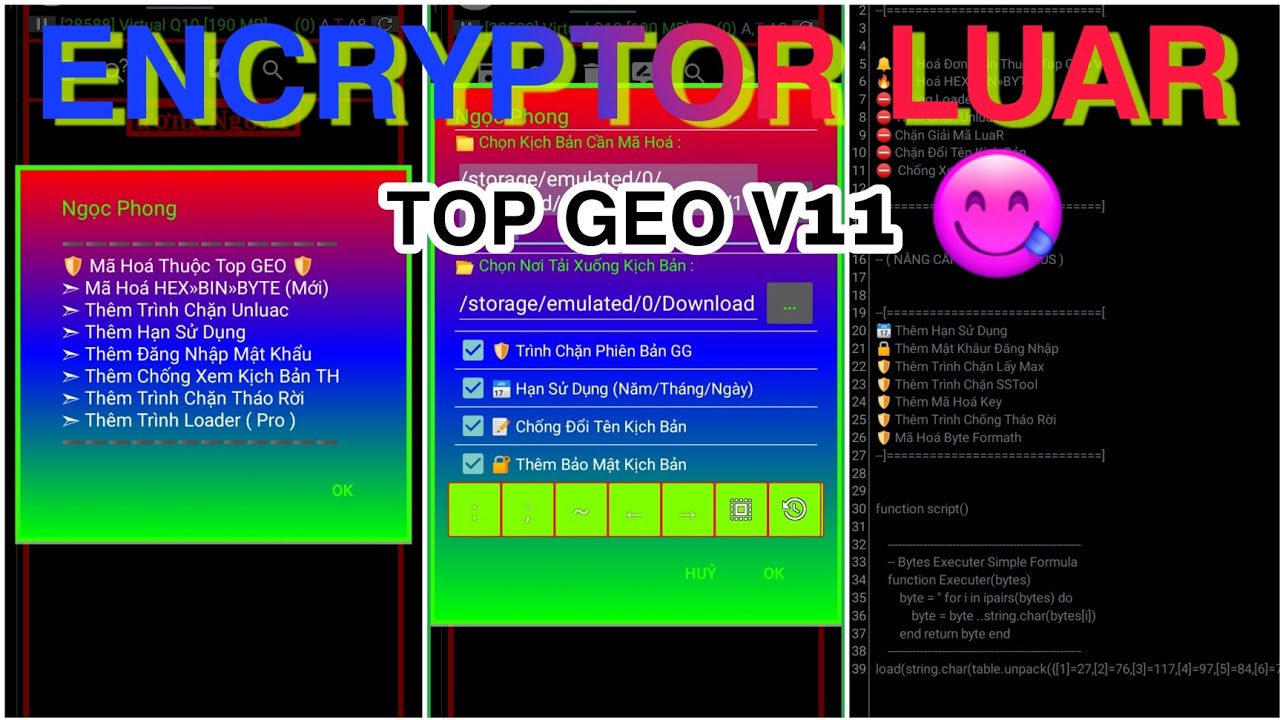 [ Công Cụ Mã Hoá LuaR | Tool Encryptor Script, TOP GEO V11 (NEW) ] - YouTube