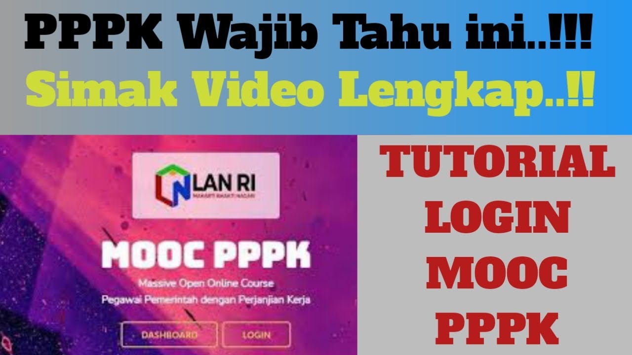 🔴PPPK wajib tahu ini..!!! tutorial lengkap login MOOC PPPK #tutorial #pppk #pppk2023 #pppk2022 ...