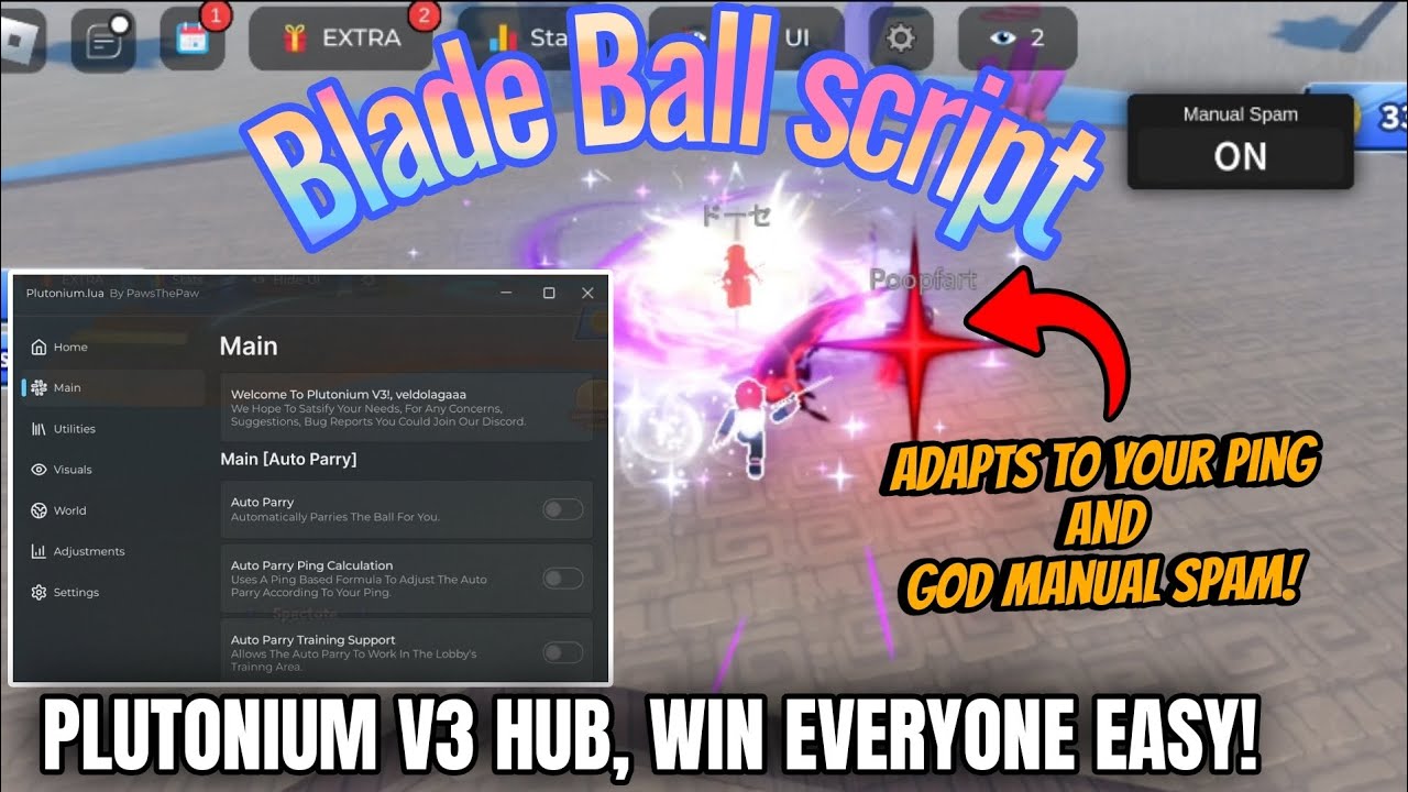 Blade Ball script BEST AUTOPARRY + BEST MANUAL SPAM | Best Blade Ball ...