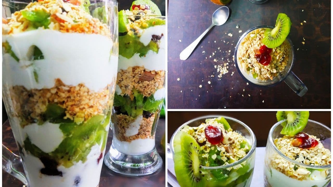 Kiwi and Oats Parfait With Cranberry Jam || Let's Make Breakfast ...