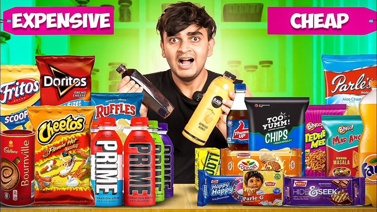 Trying Every Cheap Medium Expensive Snacks - YouTube