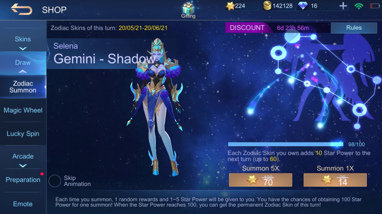 Finally got all selena skins, selena gemini zodiac skin - YouTube