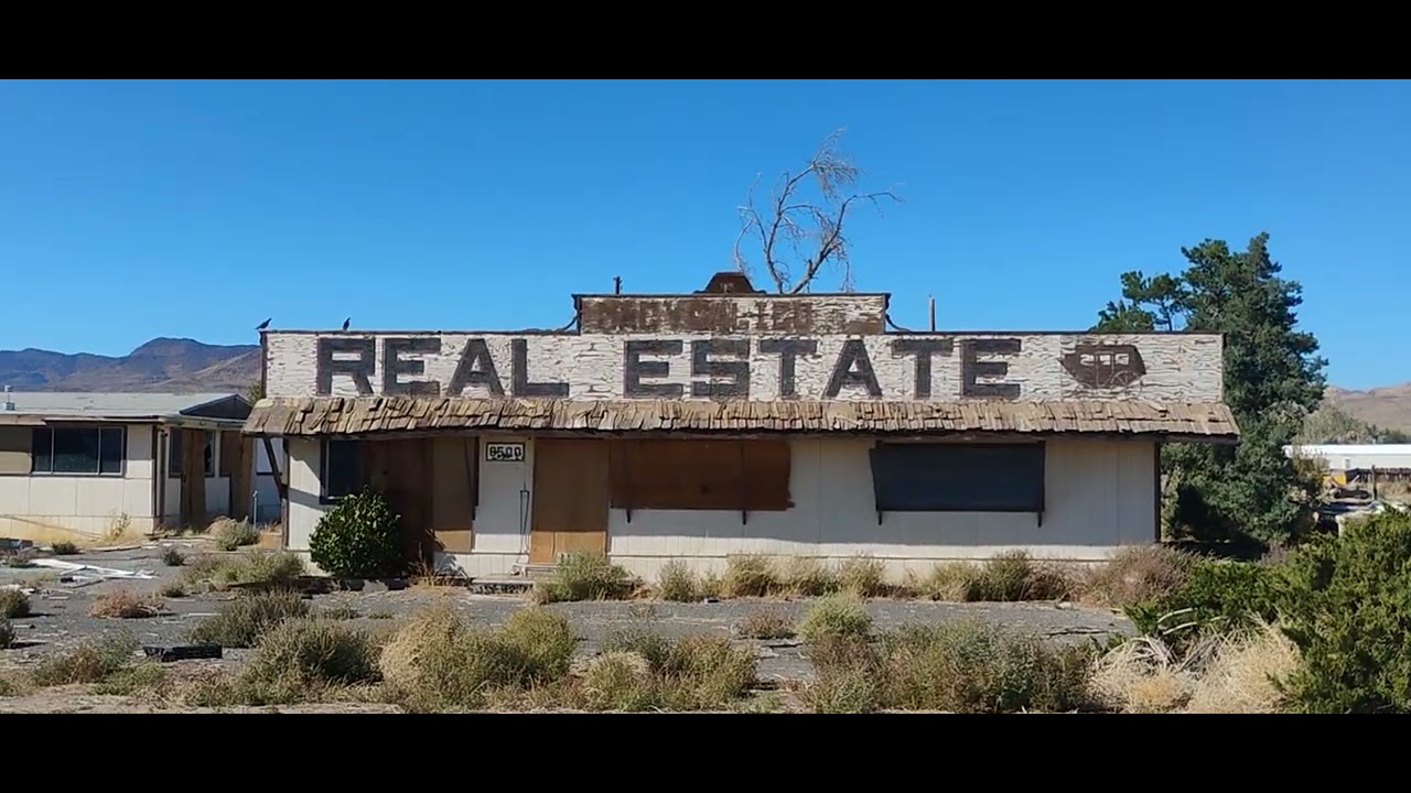 Stagecoach, Nevada, Hwy 50, abandoned real estate office, oxymoron ...