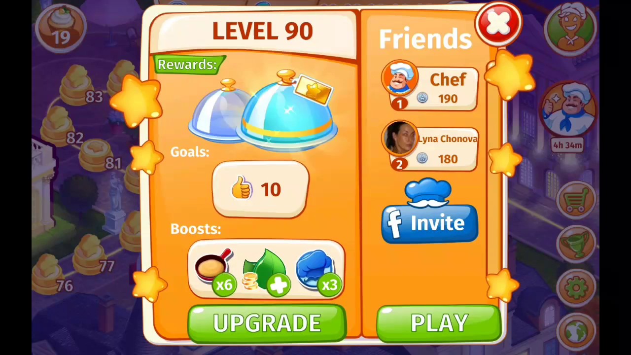 COOKING CRAZE /Town Paris/ level 90/ Cheese, Salmon and Fruits ...