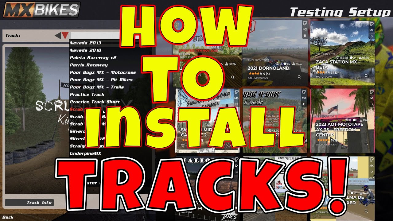 How To Install Tracks In Mx Bikes! - YouTube