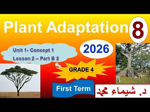 Science grade 4 - Unit 1 Concept1- Lesson2 - PartB2- Plant Adaptation ...