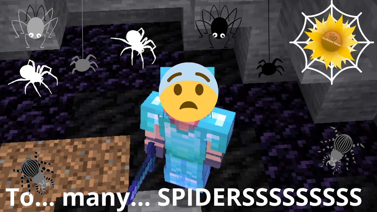 Minecraft ♡ | | Hunting spiders in a spider den cave! ♡ - YouTube